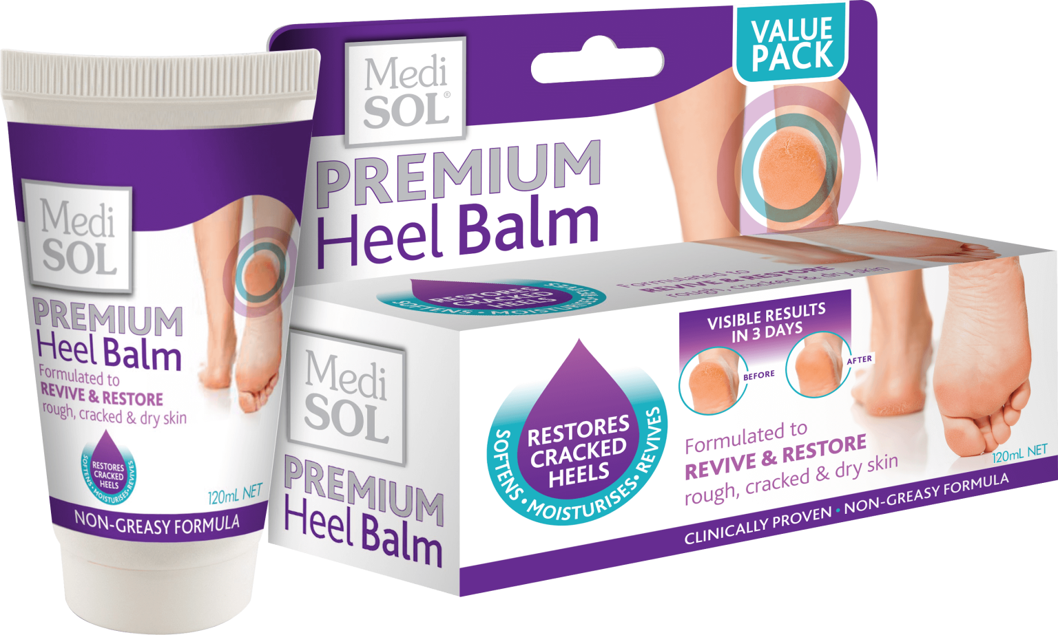 MediSOL Premium Heel Balm 120mL - Nova Pharmaceuticals Australasia Pty Ltd