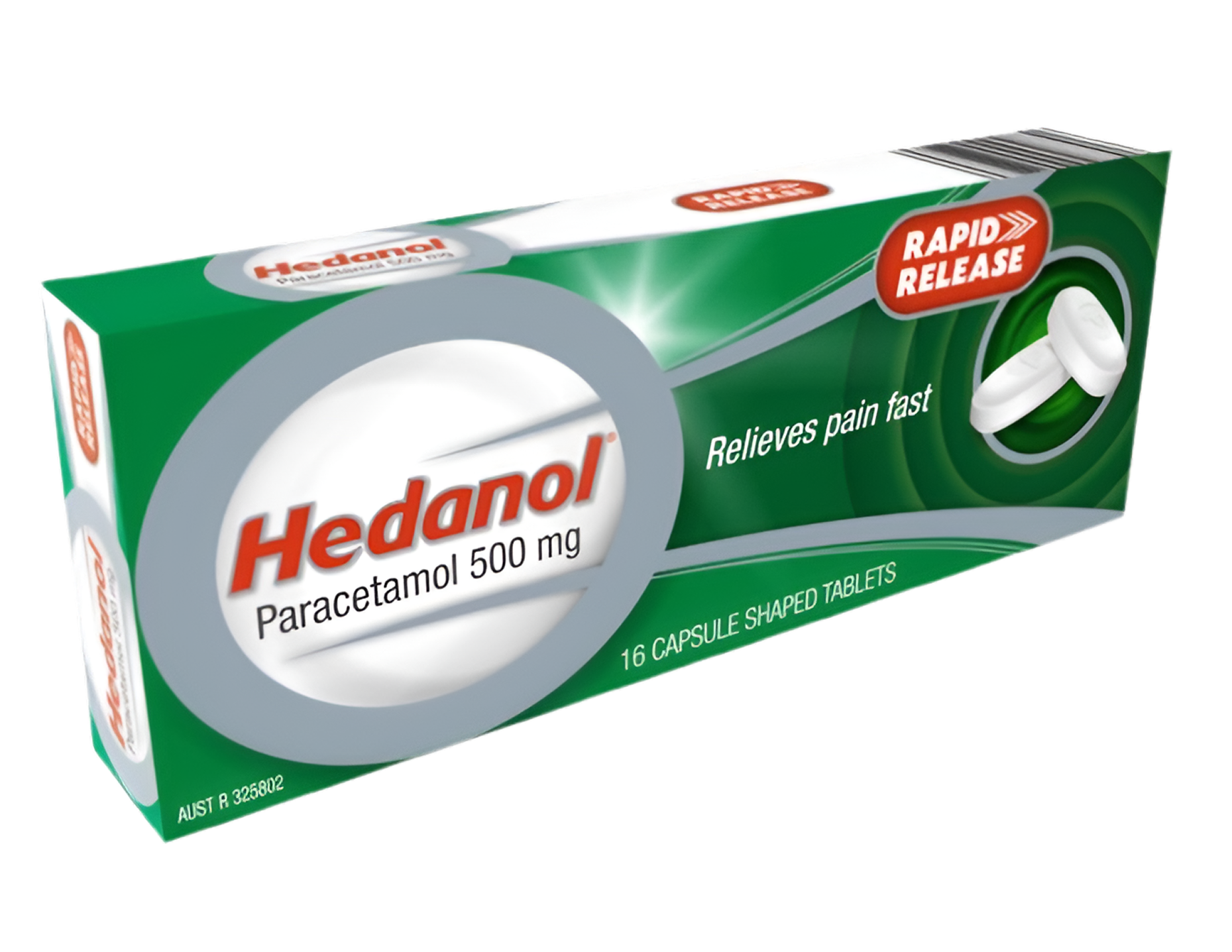 Hedanol Paracetamol 500mg 16 Capsule Shaped Tablets - Nova ...